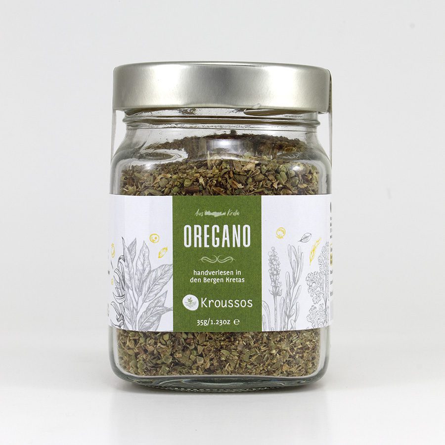 Oregano, 35gr - Glass jar | KROUSSOS - The Taste of Crete